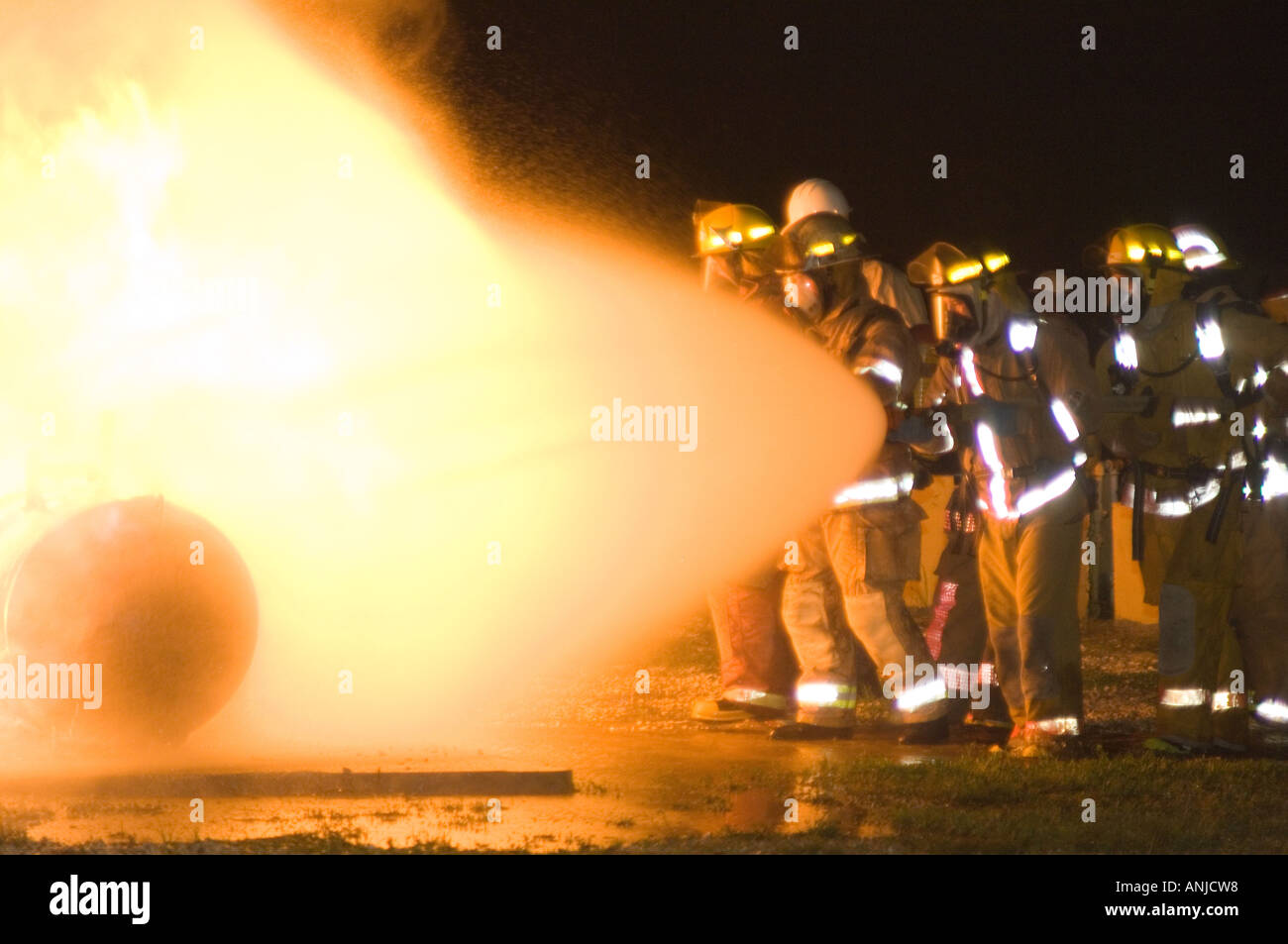 Firefighter training exercise Stock Photo - Alamy