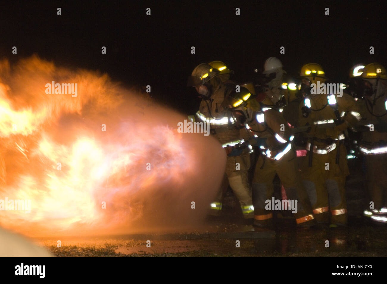 Firefighter training exercise Stock Photo - Alamy