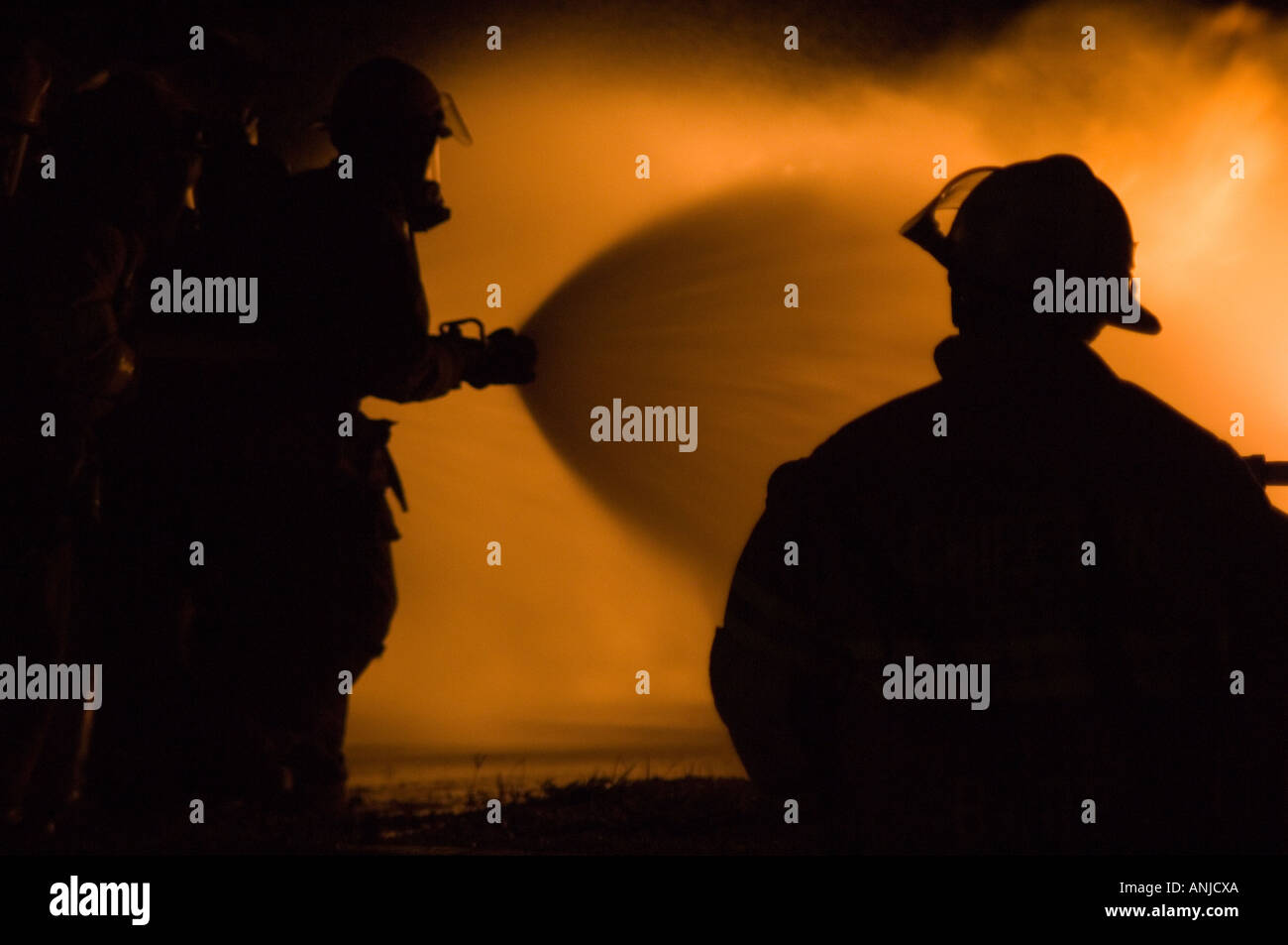 Firefighter training exercise Stock Photo - Alamy