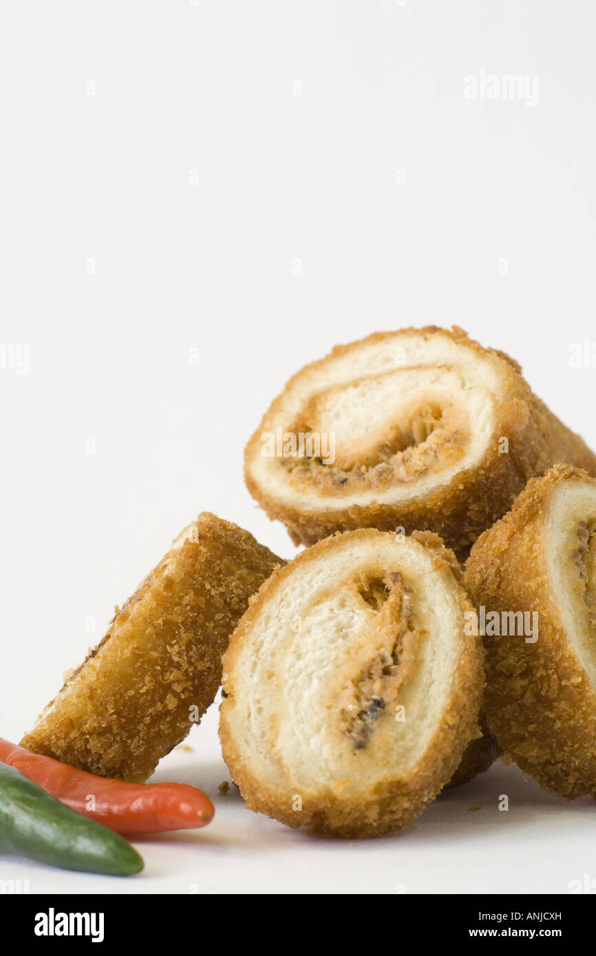 Malaysian deep-fried fish rolls Stock Photo - Alamy