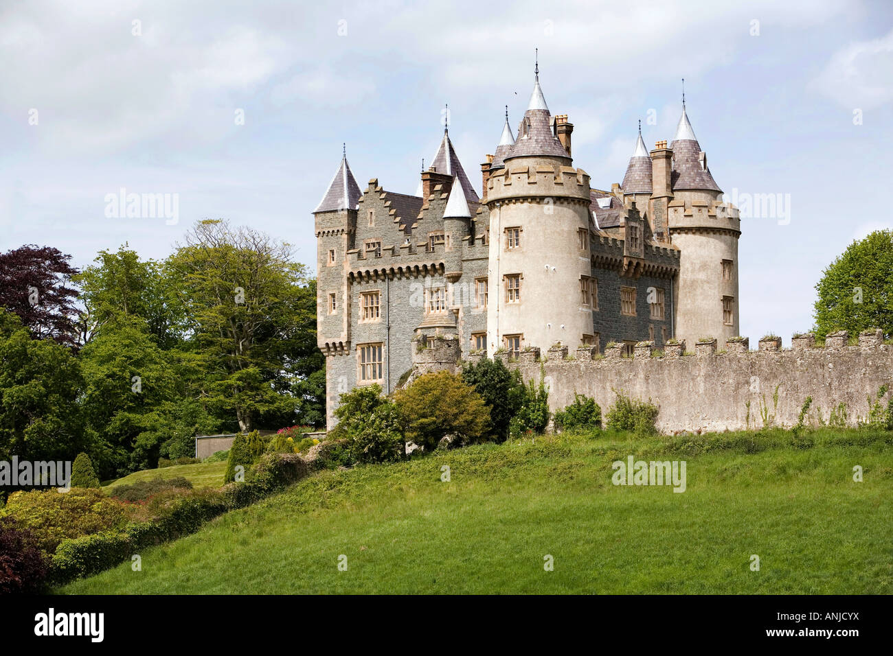 UK Northern Ireland County Down Killyleagh Castle from the south Stock ...