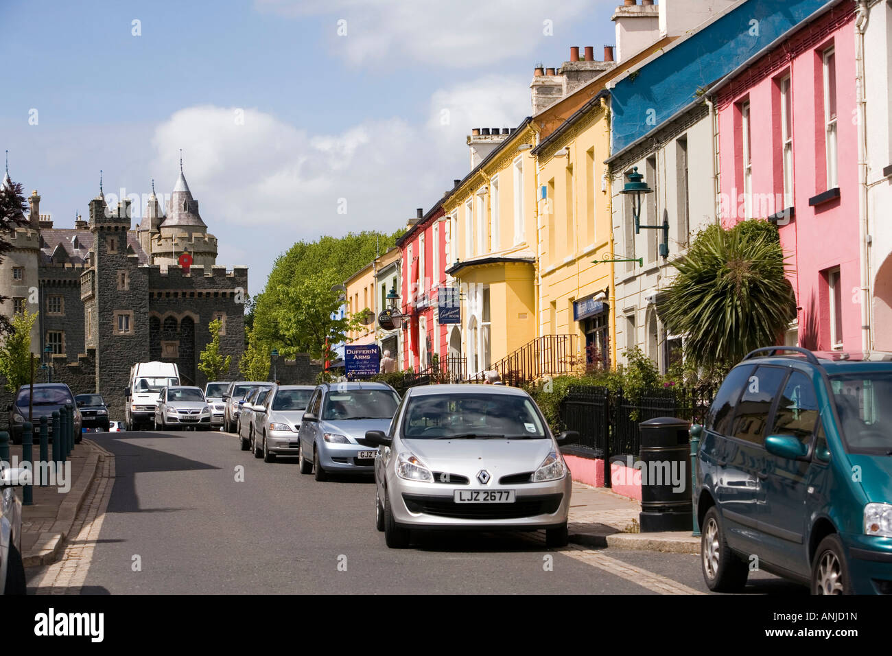 UK Northern Ireland County Down Killyleagh High Street looking towards ...