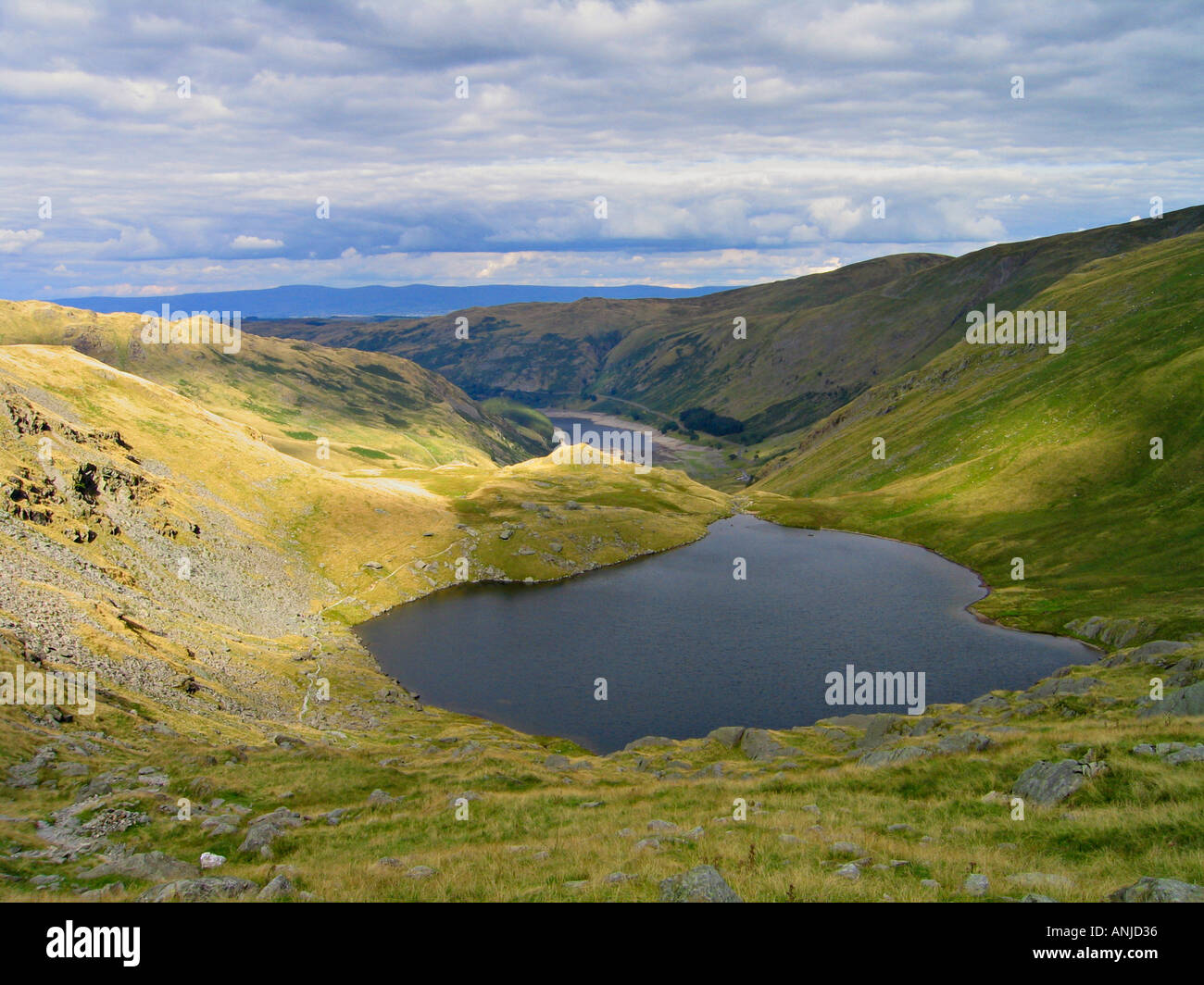 View of Small Water with Haweswater behind in the Lake District ...