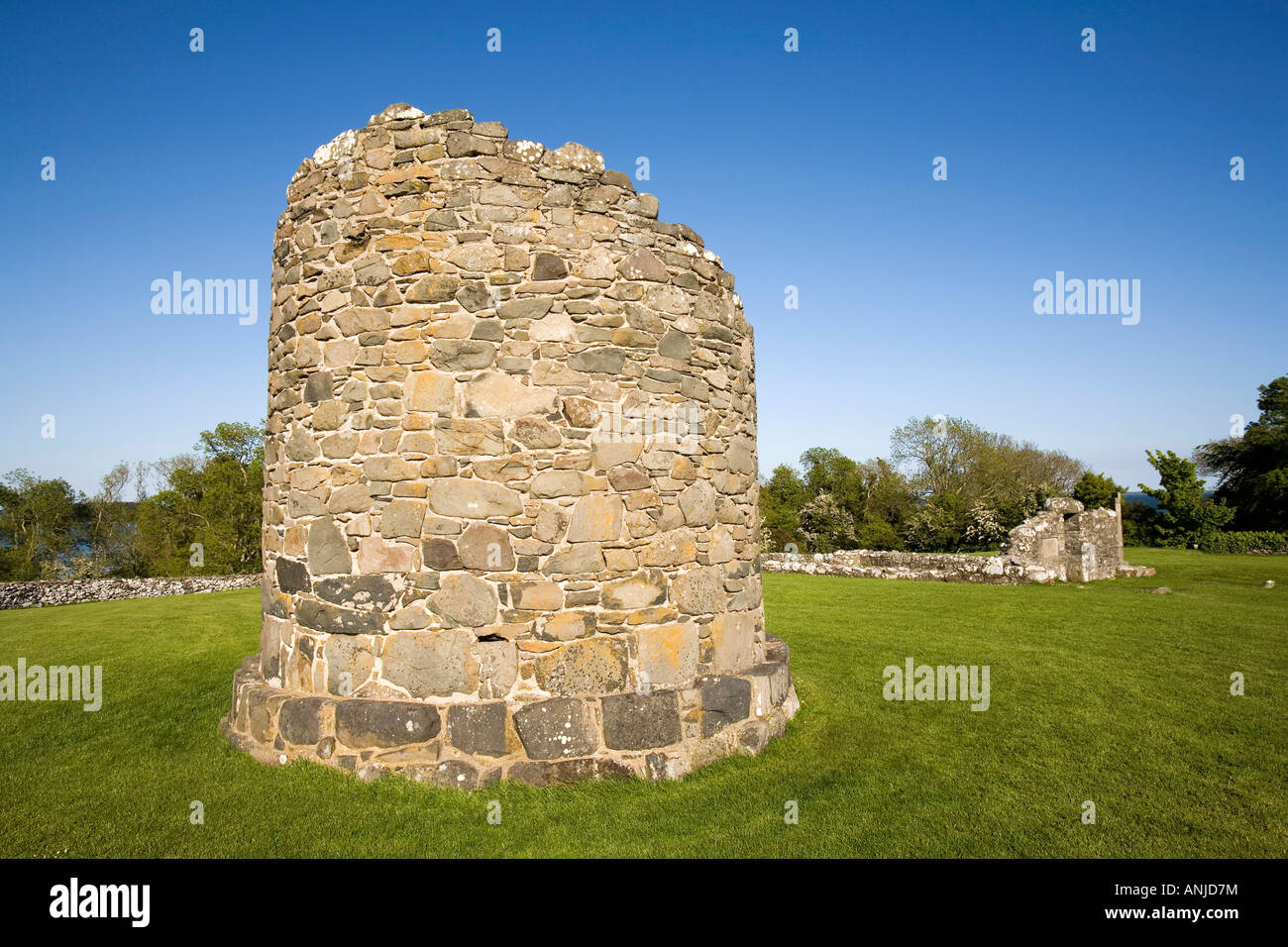 UK Northern Ireland County Down Killinchy Nendrum Monastic Site remains ...