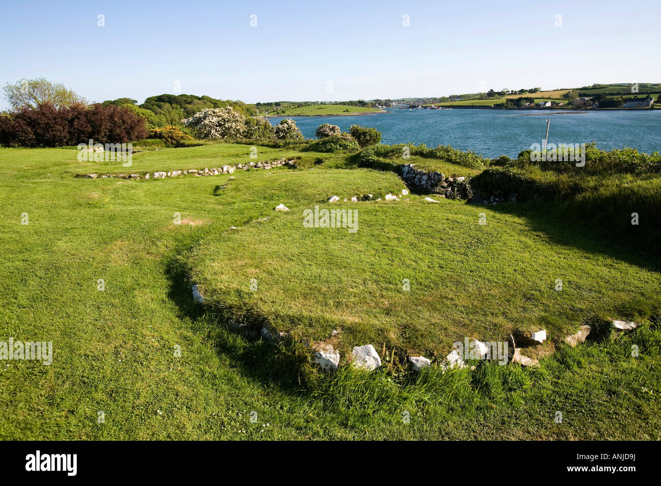 UK Northern Ireland County Down Killinchy Nendrum Monastic Site remains ...