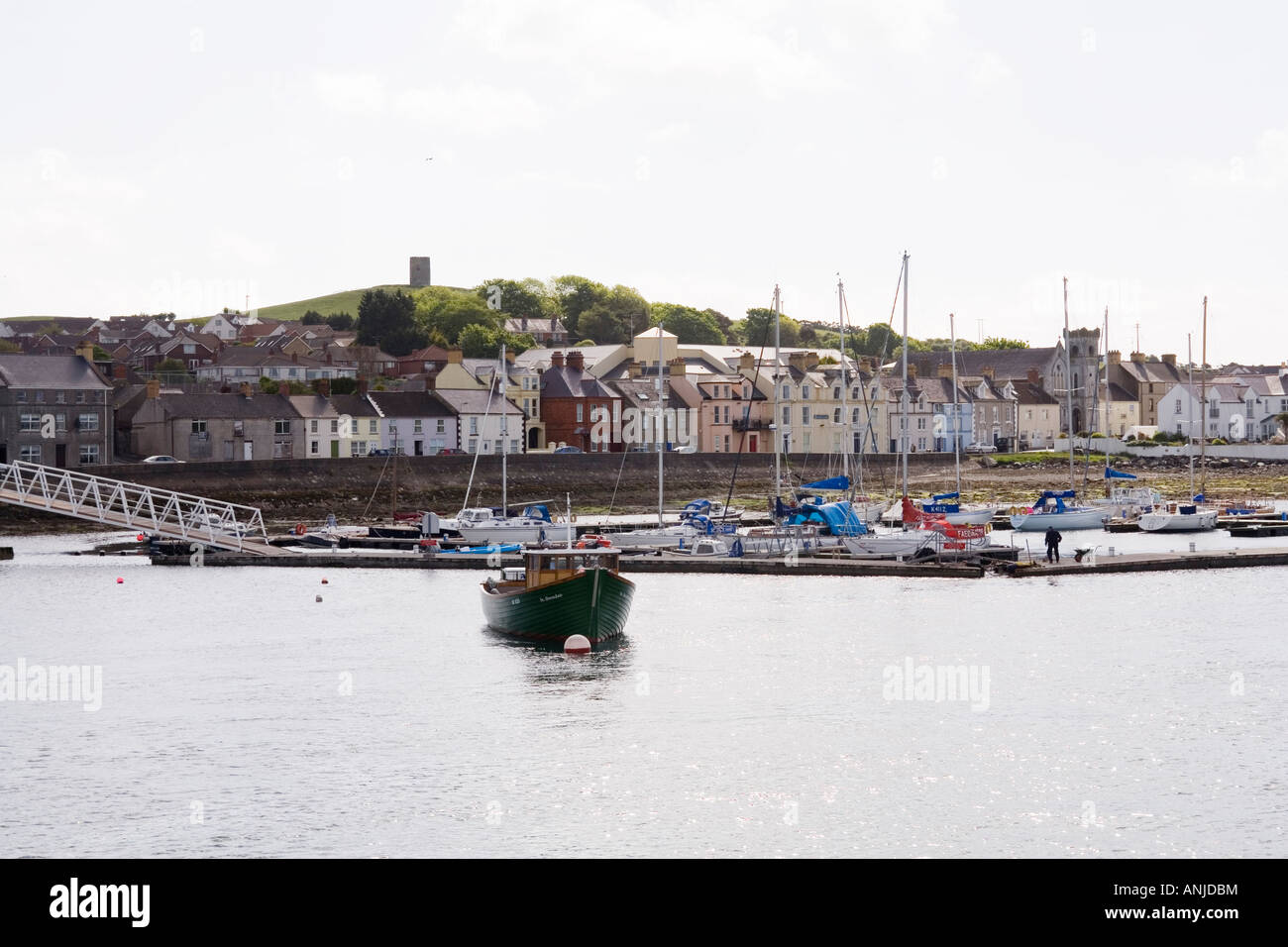 UK Northern Ireland County Down Portaferry new marina and seafront from ...