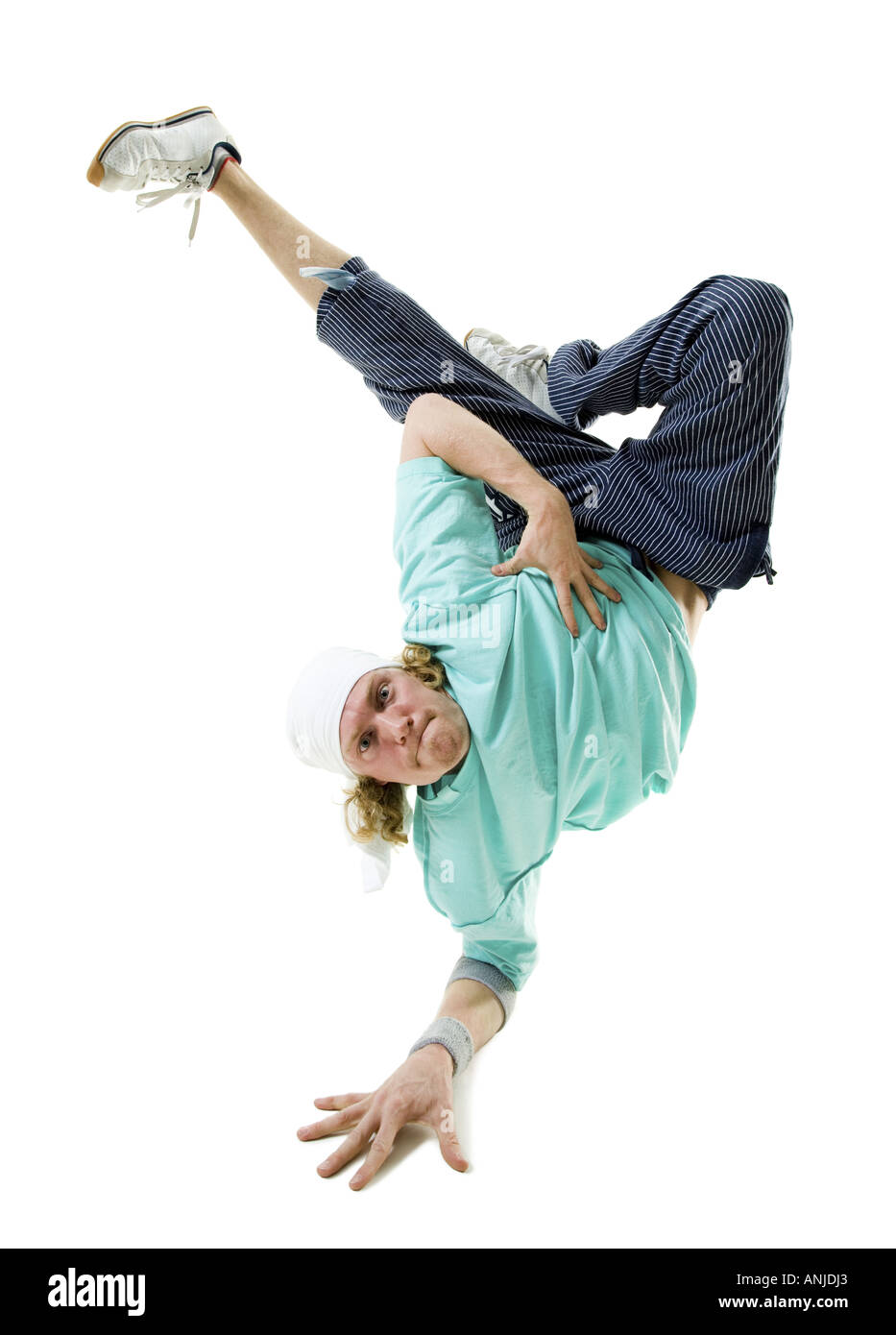 Young man upside down Cut Out Stock Images & Pictures - Alamy