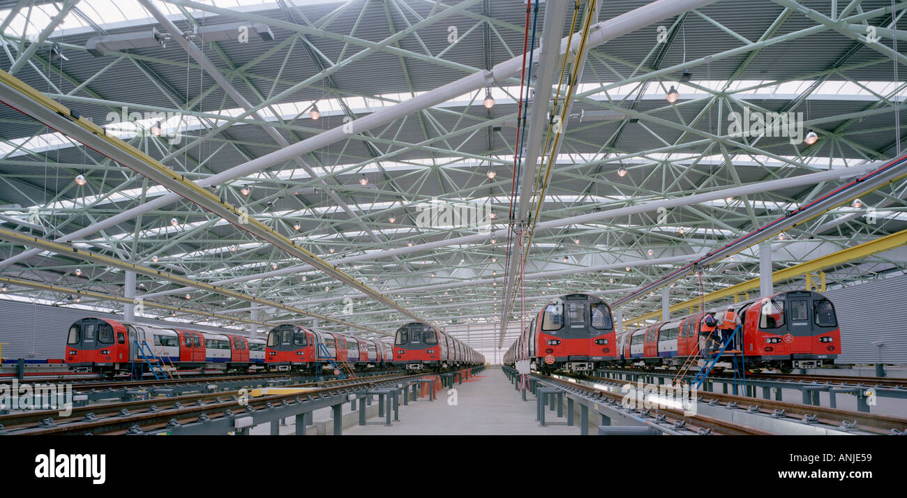 Award winning London Underground Jubilee Line depot at Stratford Stock ...