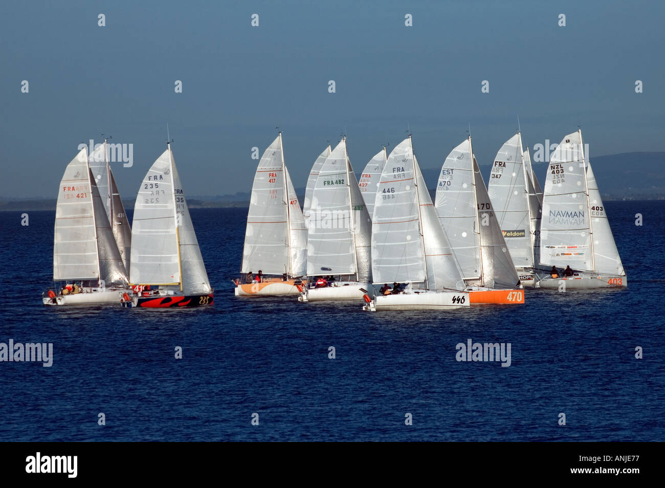 Sailing Competiton Cardiff Bay South Wales Stock Photo - Alamy