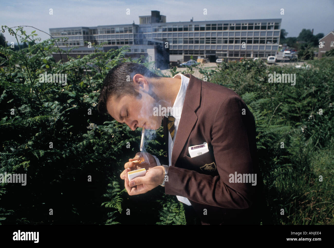 School uniform and smoking hi-res stock photography and images - Alamy