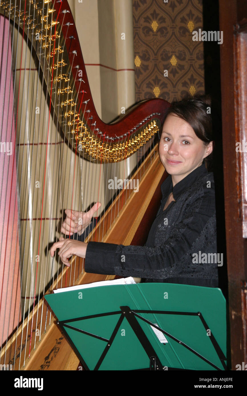 Welsh lady harp hi-res stock photography and images - Alamy