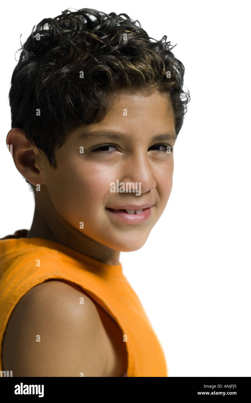 Portrait of a boy smiling Stock Photo - Alamy