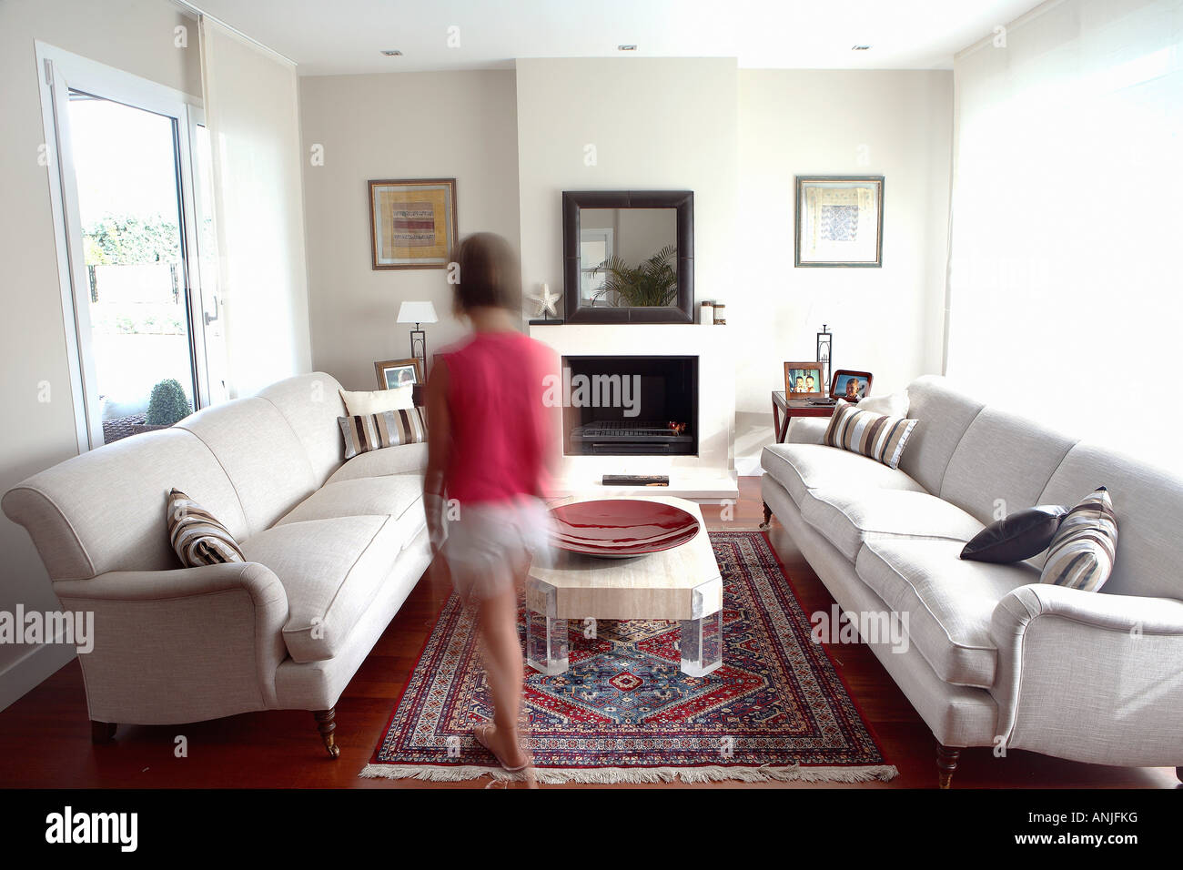 Living room view Stock Photo - Alamy