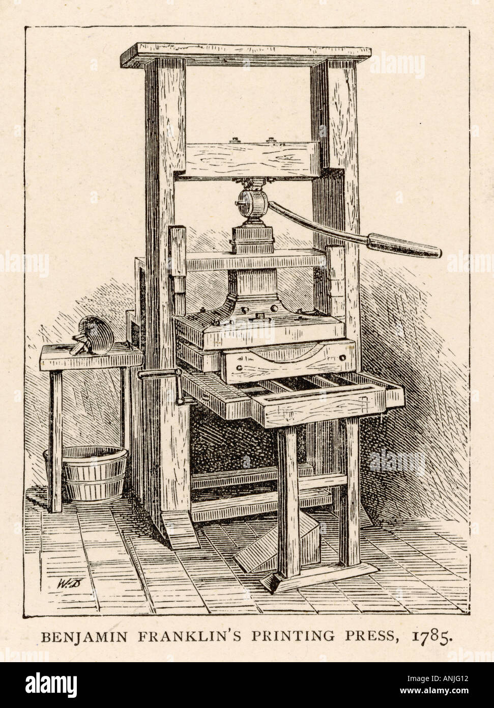 Benjamin franklins printing press hi-res stock photography and images ...