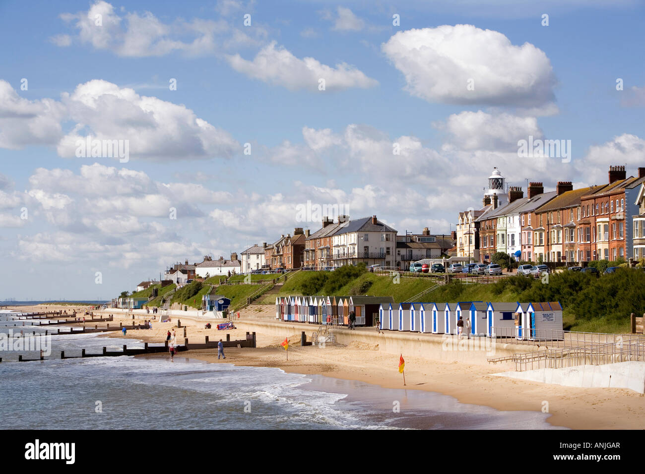 UK Suffolk Southwold seafront and beach Stock Photo - Alamy