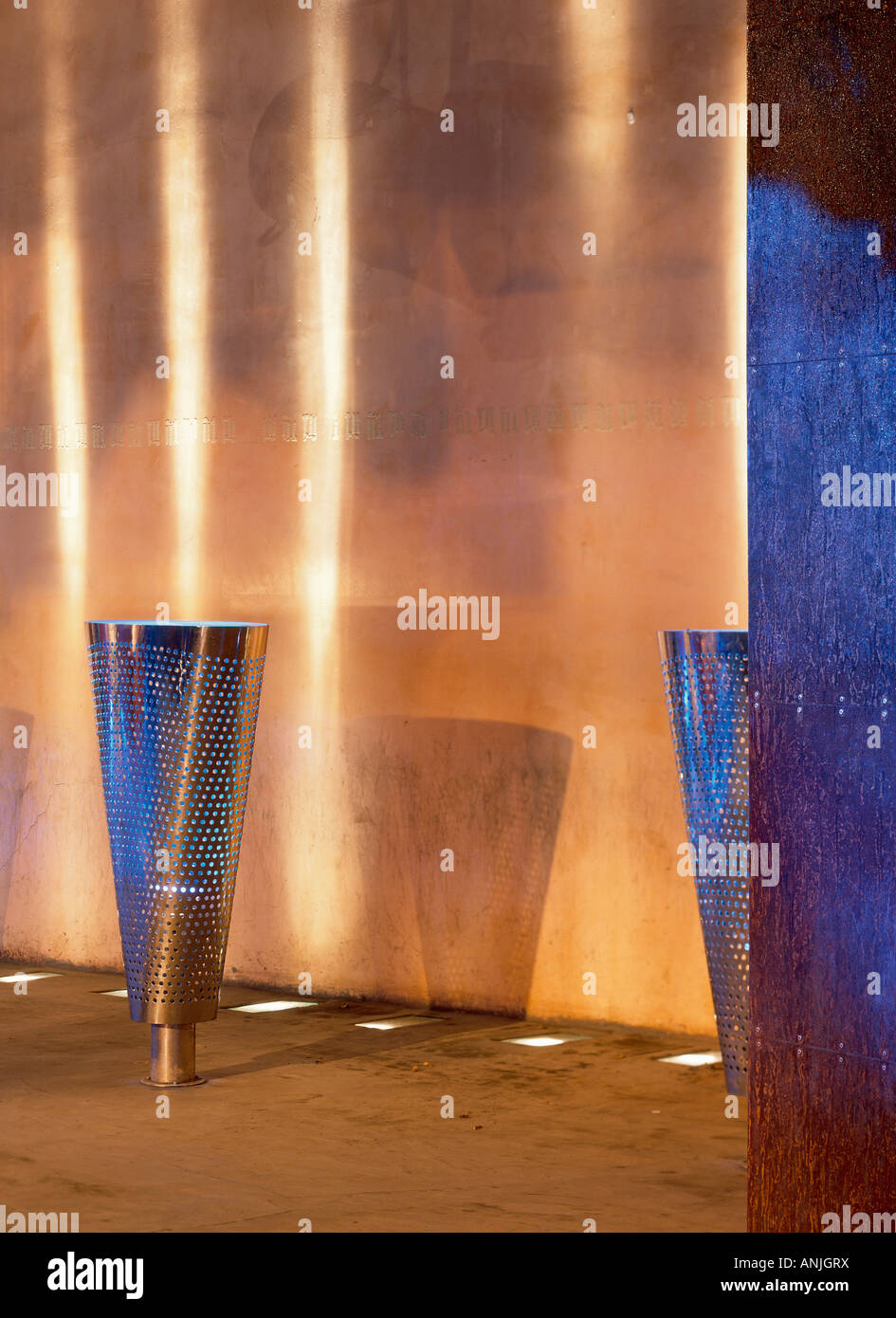 View of a metallic lighting system Stock Photo - Alamy