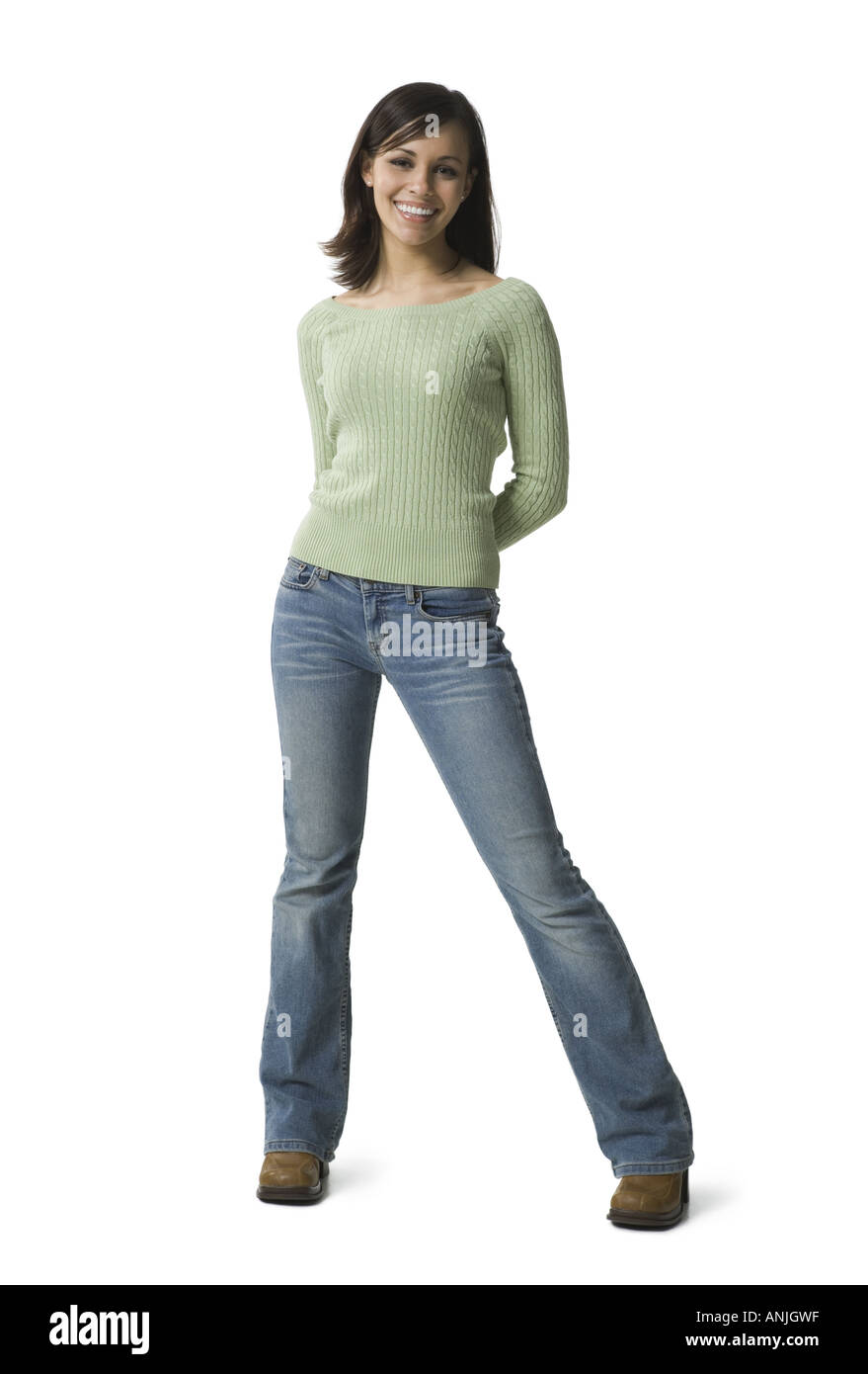 Portrait of y young woman Cut Out Stock Images & Pictures - Alamy