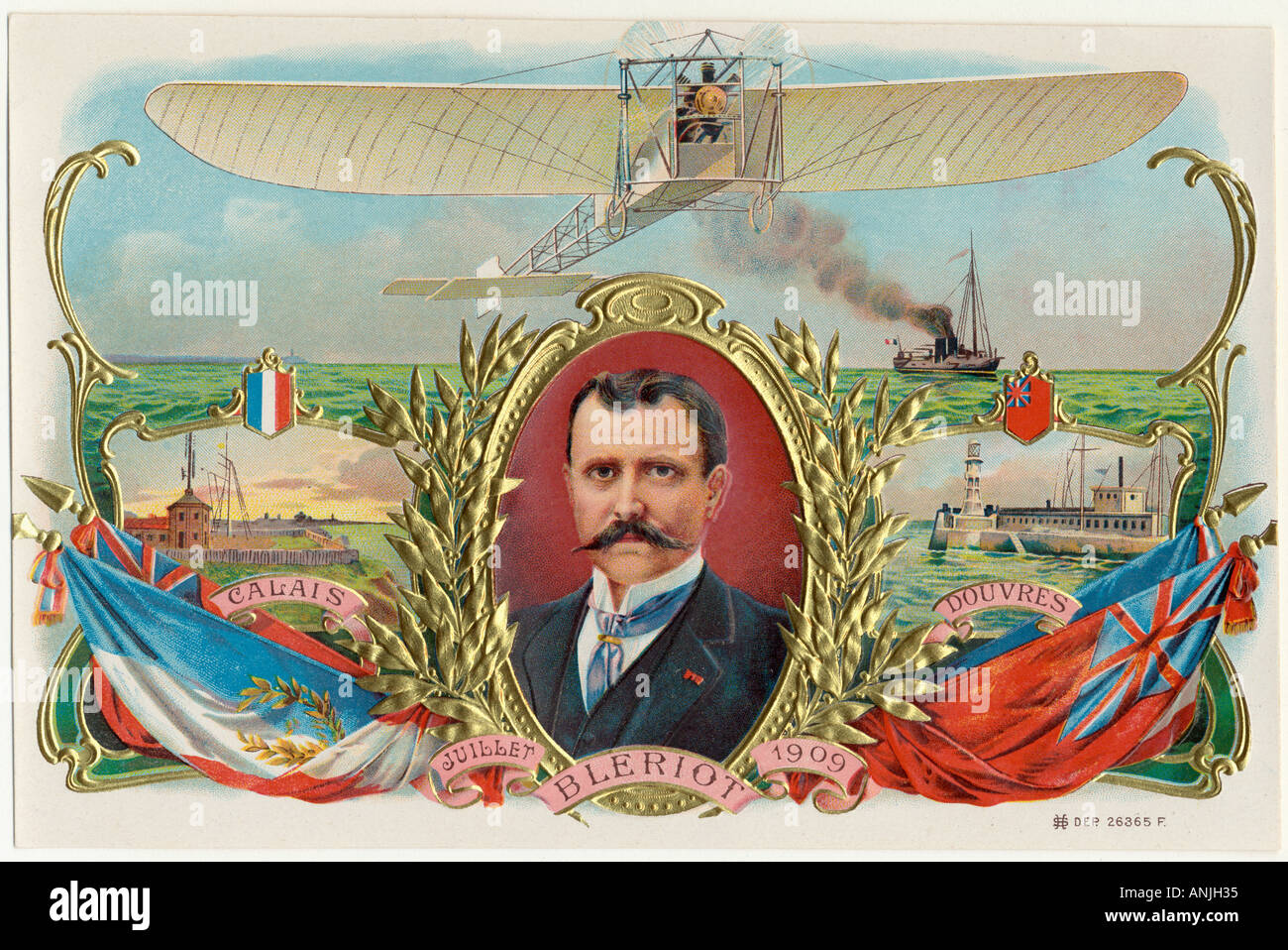 Bleriot Crosses Channel Stock Photo - Alamy