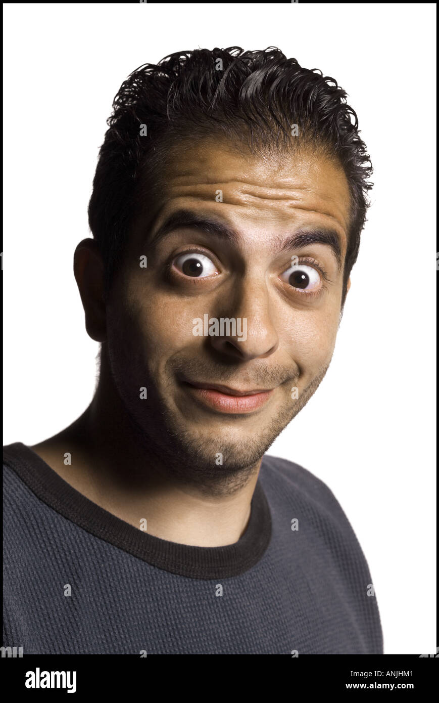 Wide eyed look man hi-res stock photography and images - Alamy