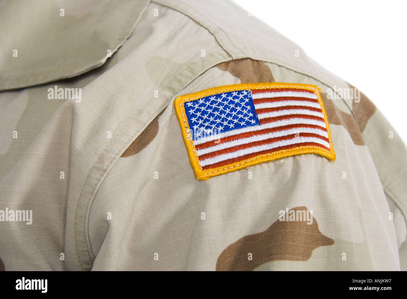 Close up of a patch of an American flag on soldier s uniform Stock ...