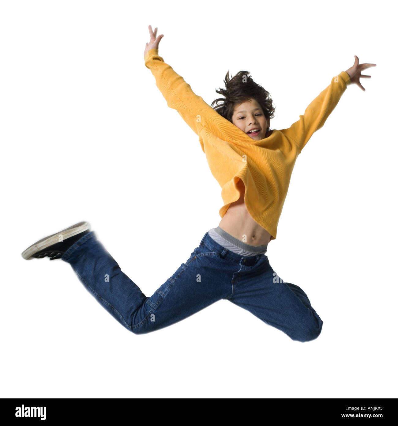 Close up of a boy jumping Stock Photo - Alamy