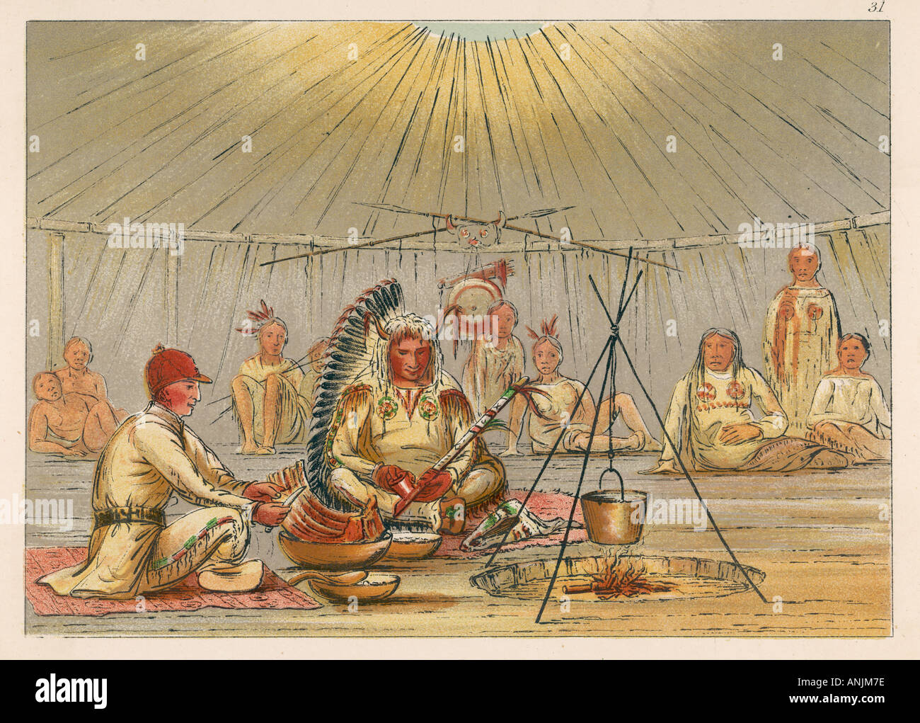 White man with native americans hi-res stock photography and images - Alamy