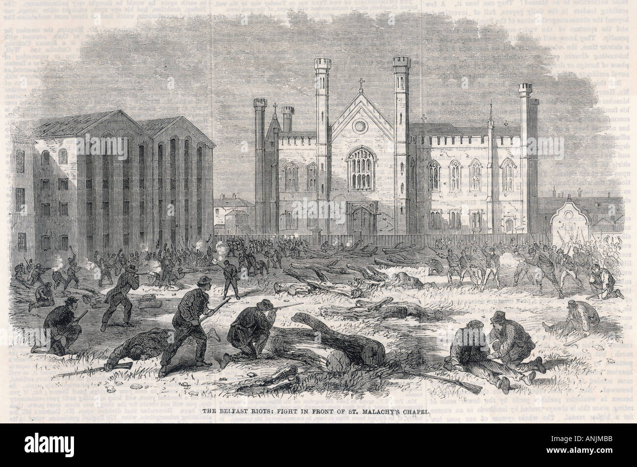 Riots At Belfast 1864 Stock Photo - Alamy