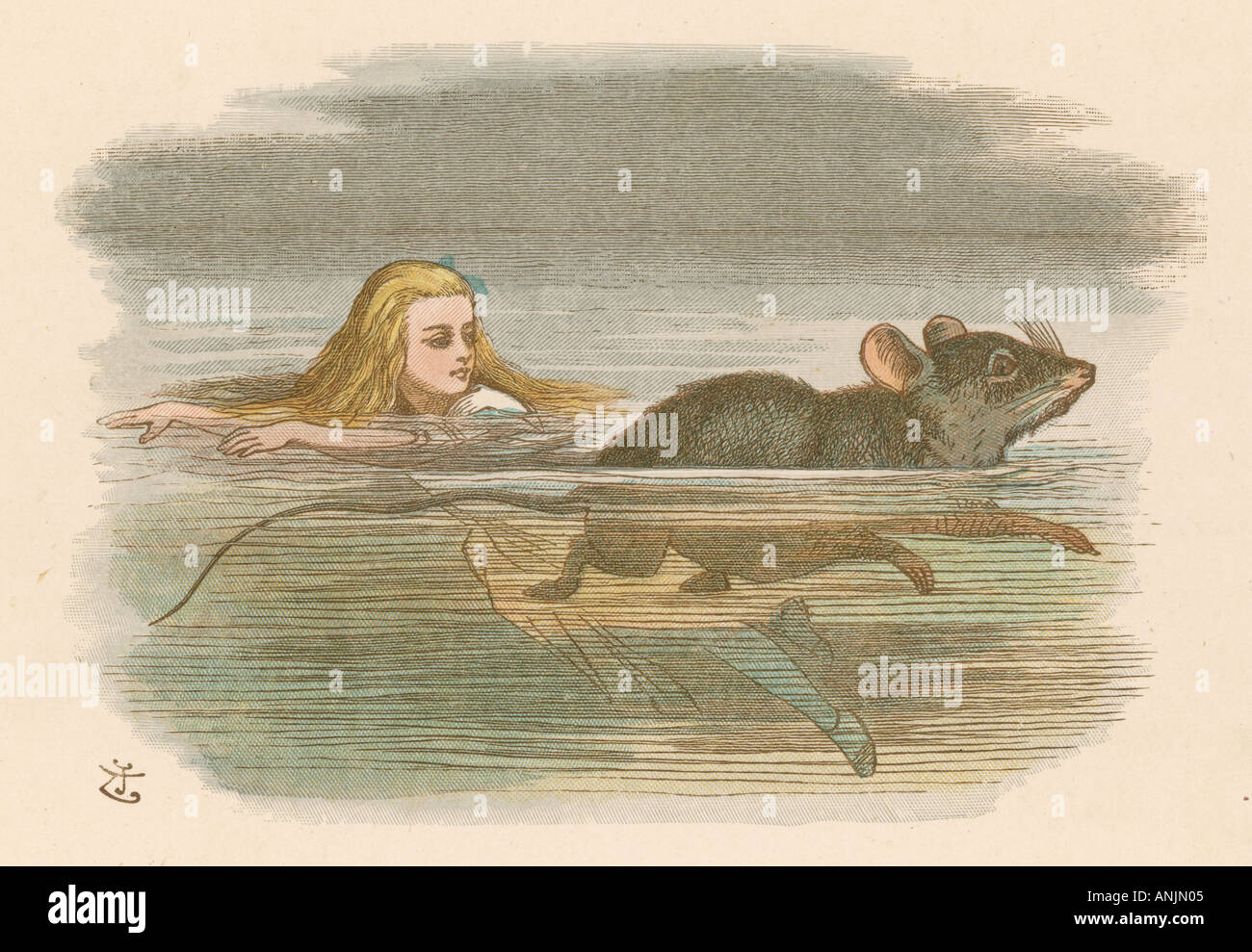 Alice and the mouse pool of tears hi-res stock photography and images ...