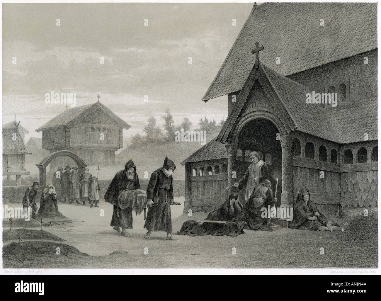 Black Death 1349 Norway Stock Photo: 5074249 - Alamy