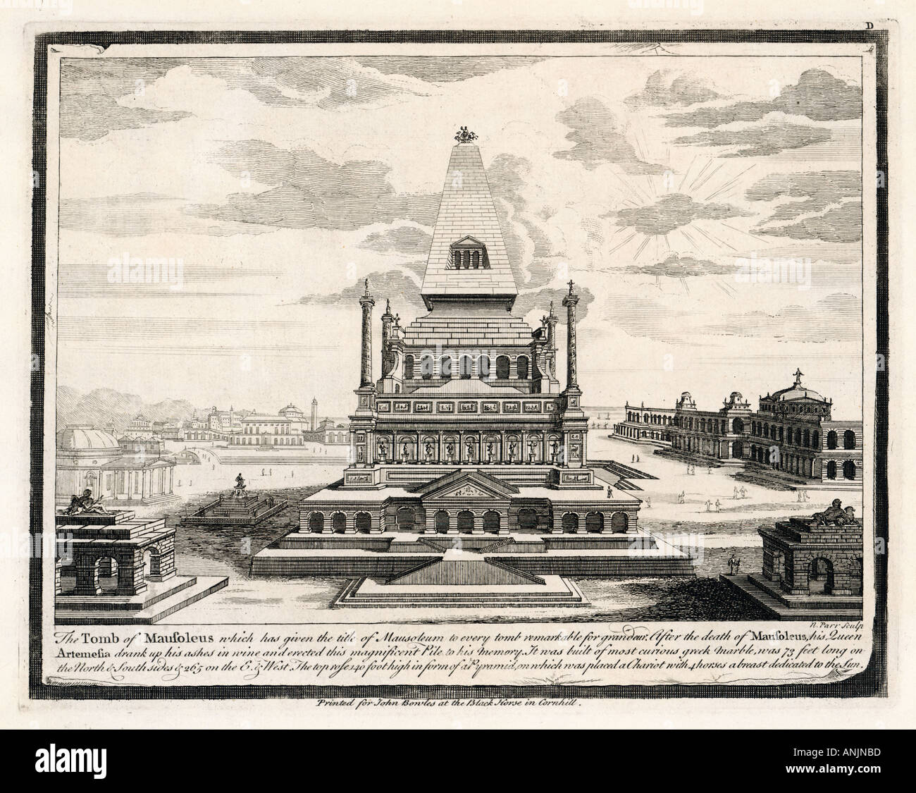 Seven wonders of the world mausoleum halicarnassus hi-res stock ...