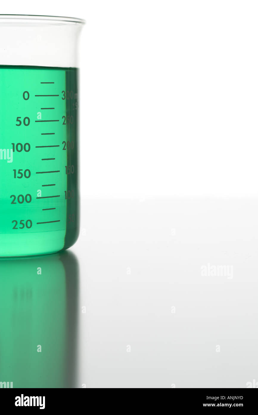 Laboratory beaker filled green color hi-res stock photography and ...