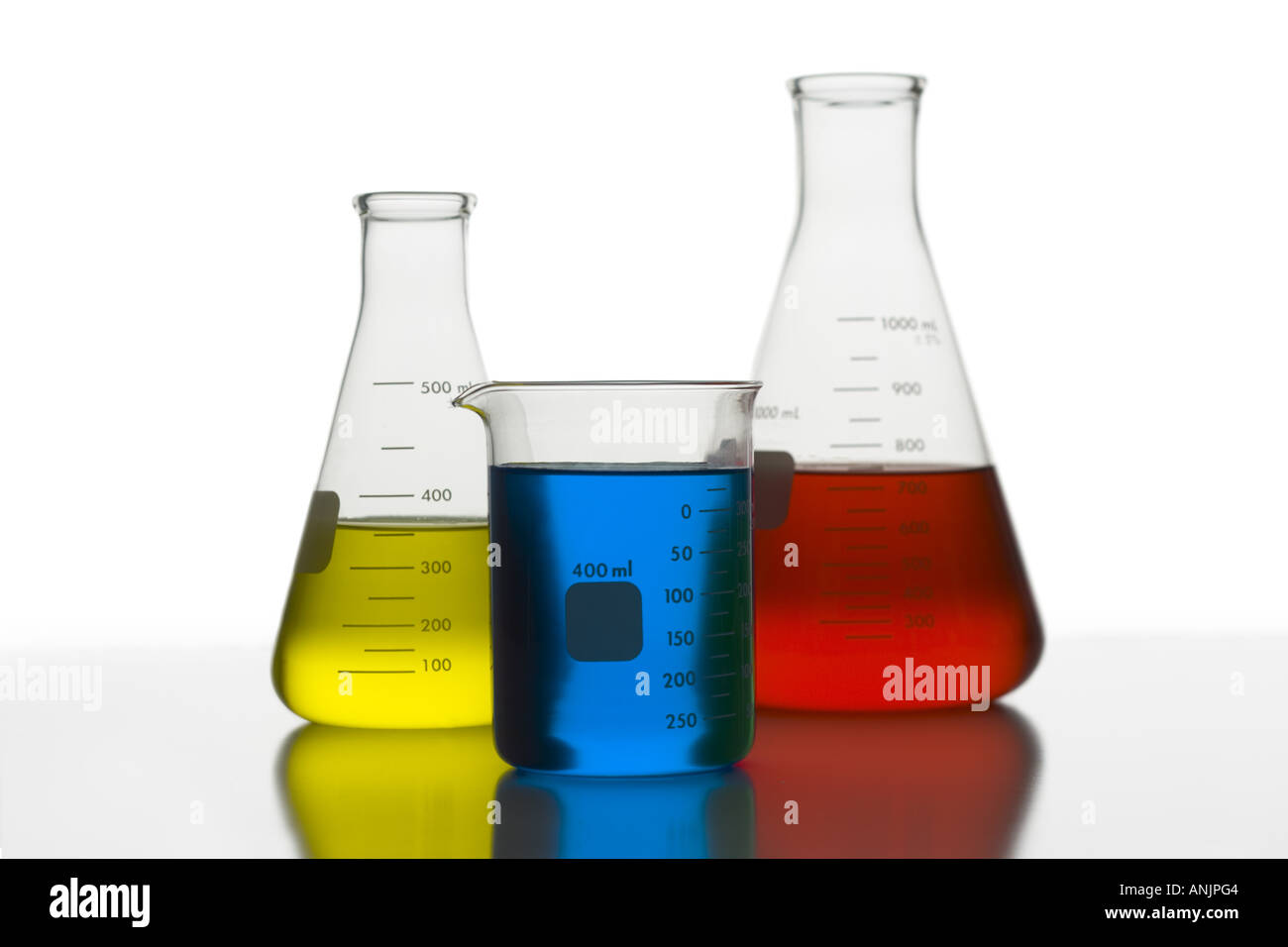 Mixing colored liquid experiment hi-res stock photography and images ...