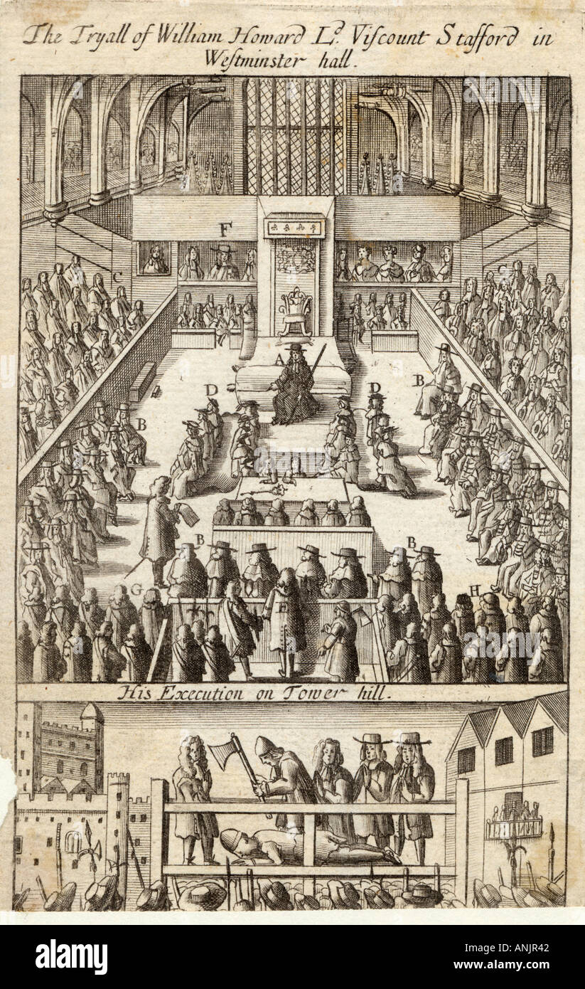 Trial Of Strafford 1641 Stock Photo - Alamy