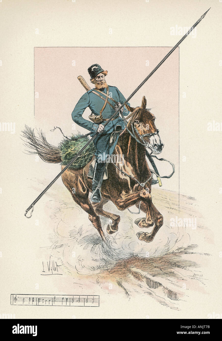 Military Cossack Riding Stock Photo - Alamy