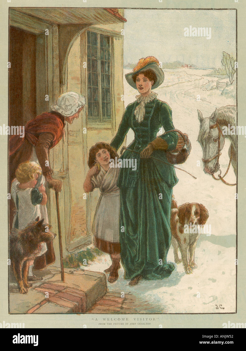 Christmas Charity 1886 Stock Photo - Alamy