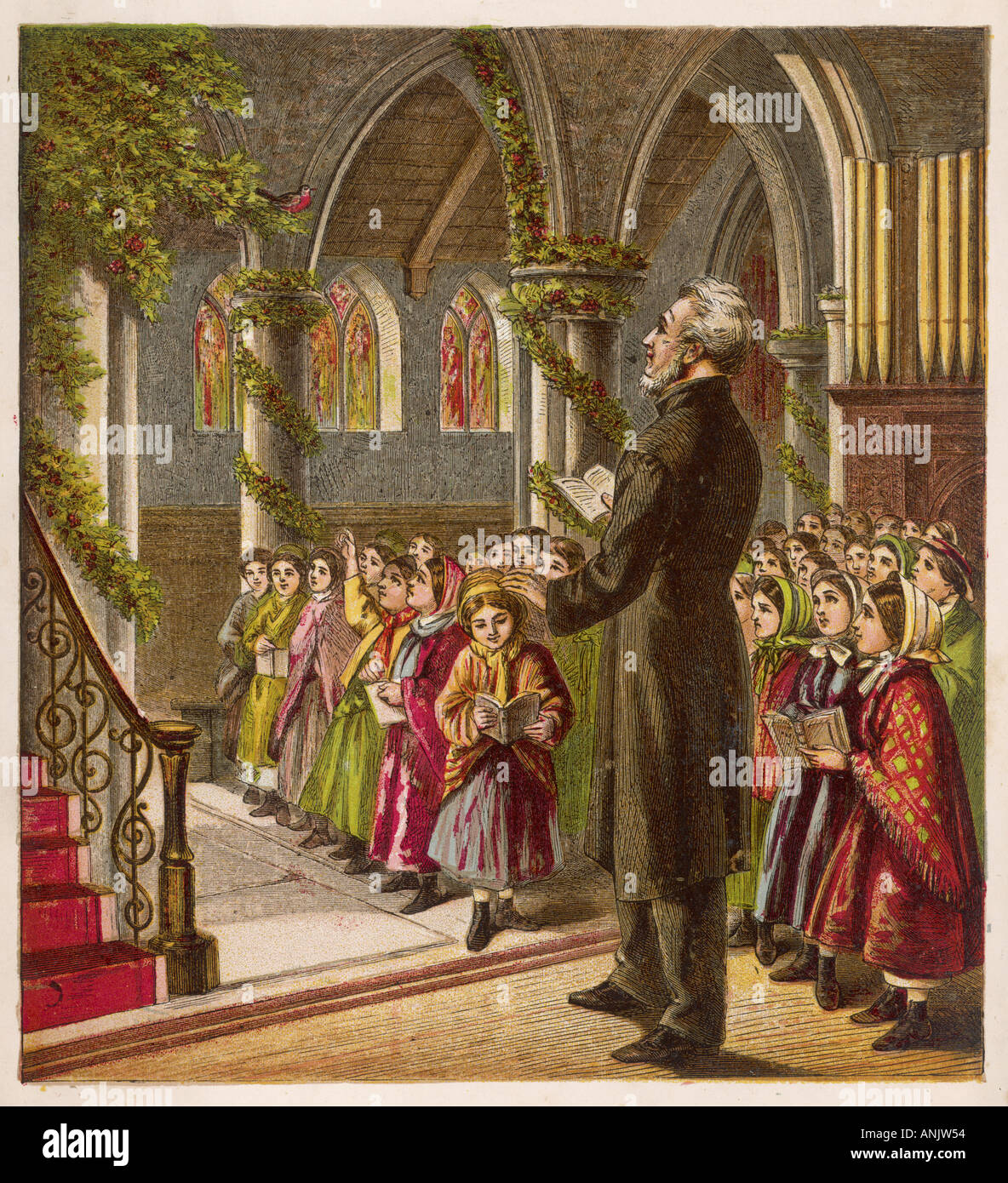 Singing carols church hi-res stock photography and images - Alamy