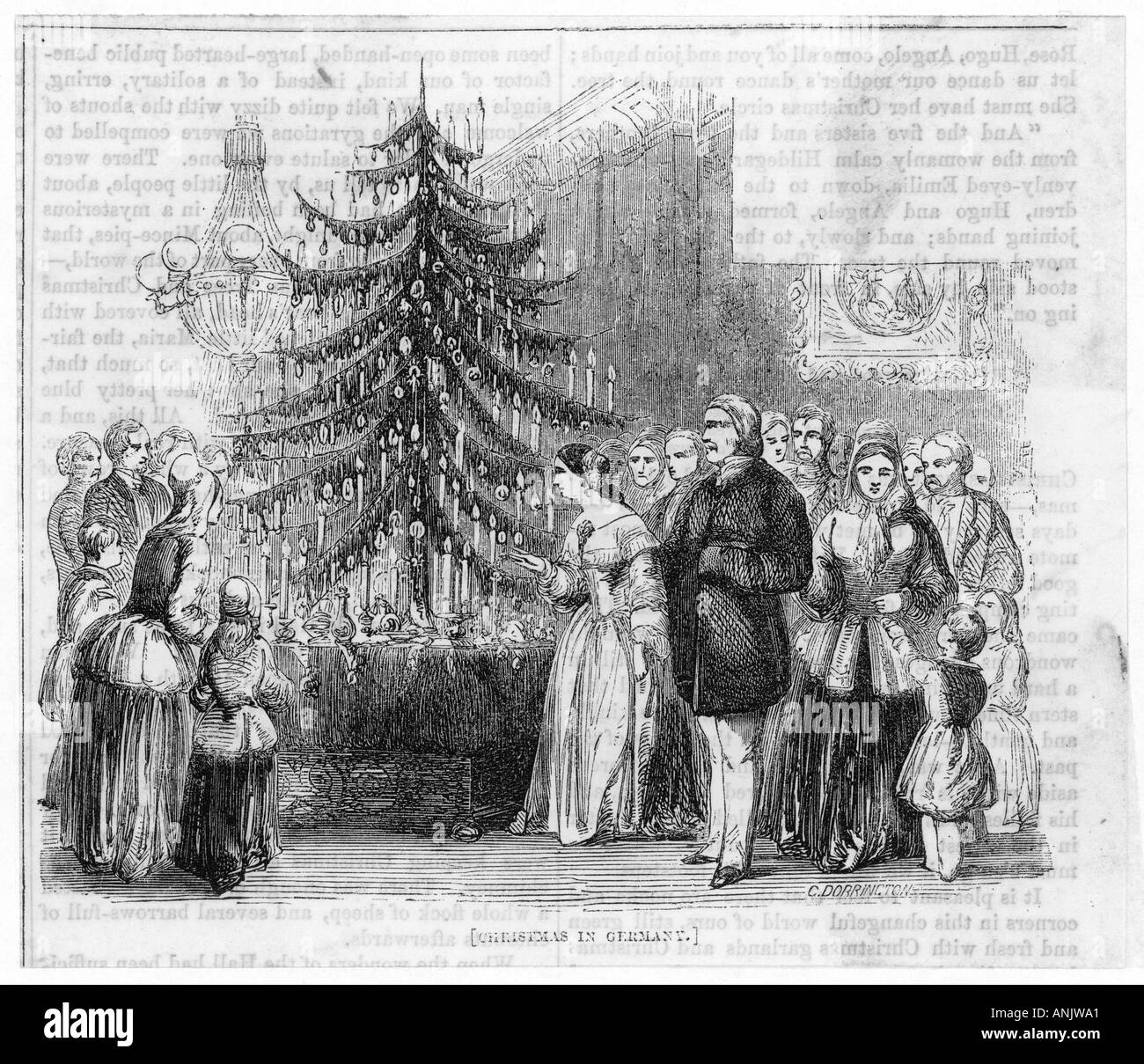 Christmas tree history Black and White Stock Photos & Images - Alamy