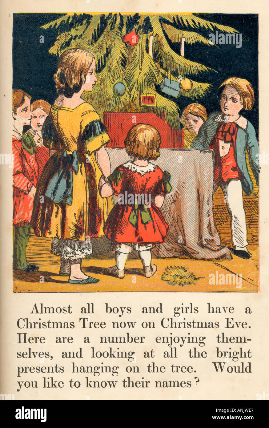 Victorian christmas tree children hi-res stock photography and images ...