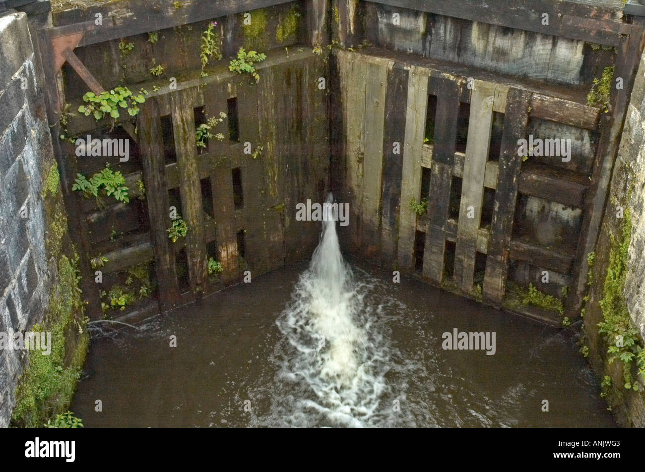 Canal Lock Gates Stock Photo - Alamy