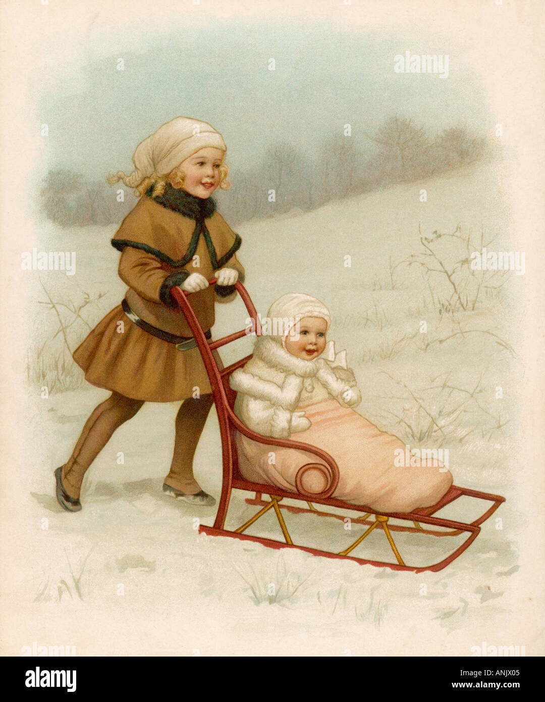 Baby sledge hi-res stock photography and images - Alamy