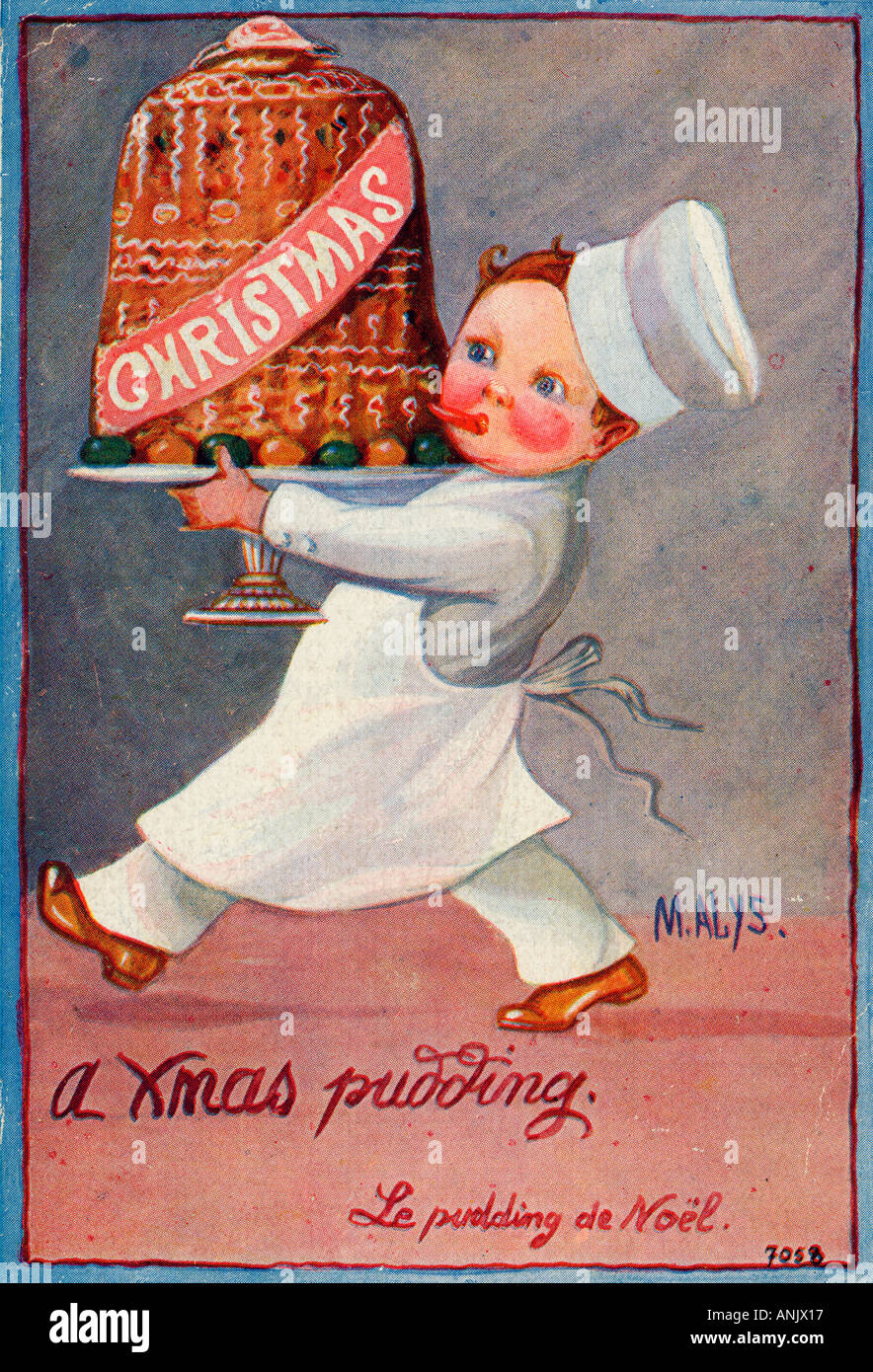 Chef With Pudding Stock Photo - Alamy