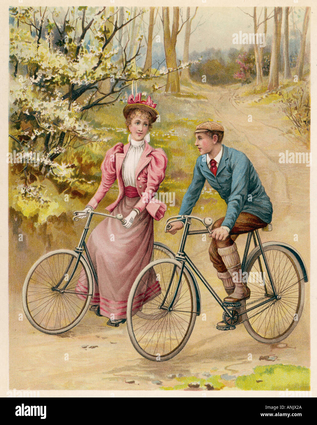 Chatterbox Couple Cycle Stock Photo - Alamy