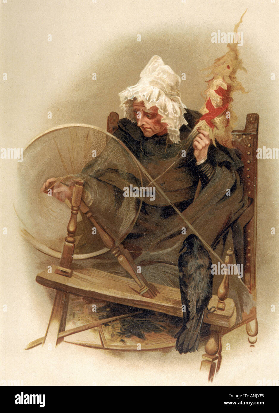 Witch And Crow Stock Photo - Alamy