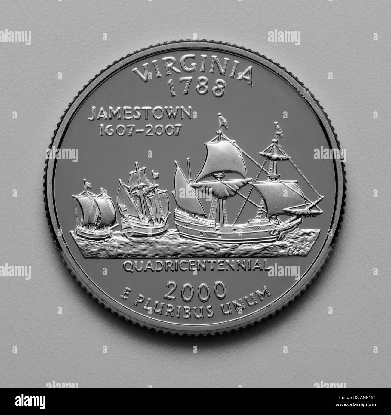Virginia State quarter 2000 Stock Photo - Alamy