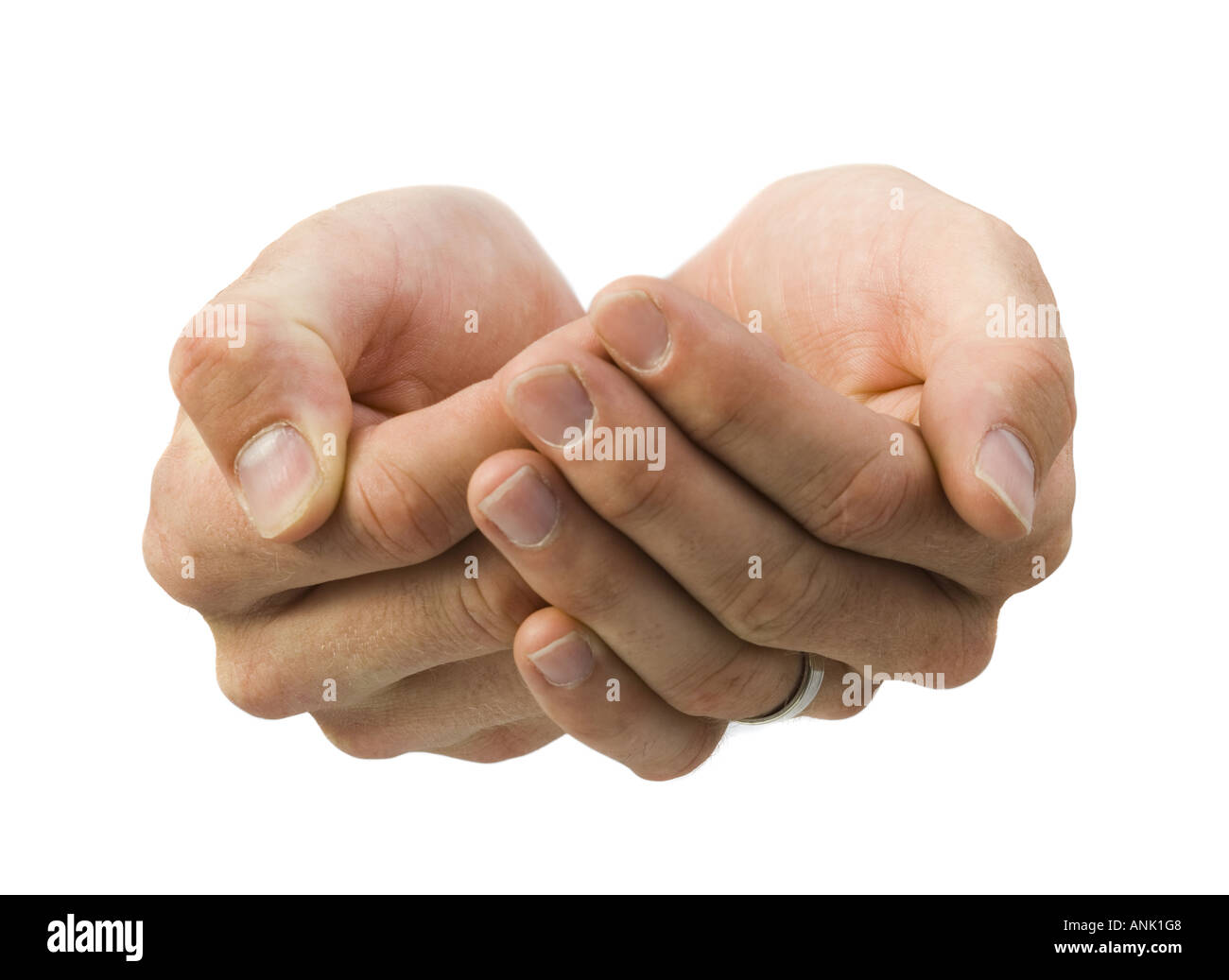 Close up of cupped hands Stock Photo - Alamy