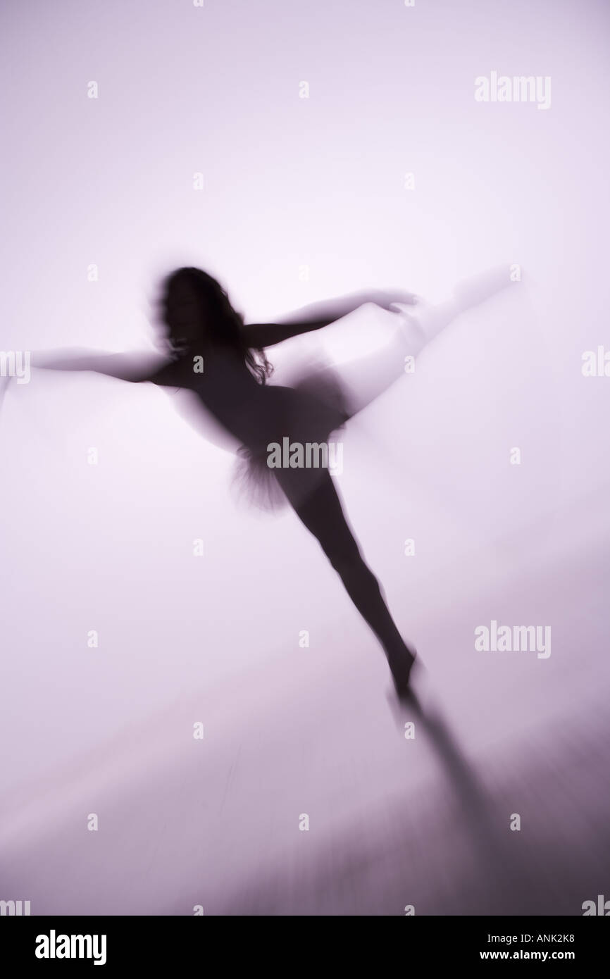 Blurred view of a girl doing ballet Stock Photo - Alamy