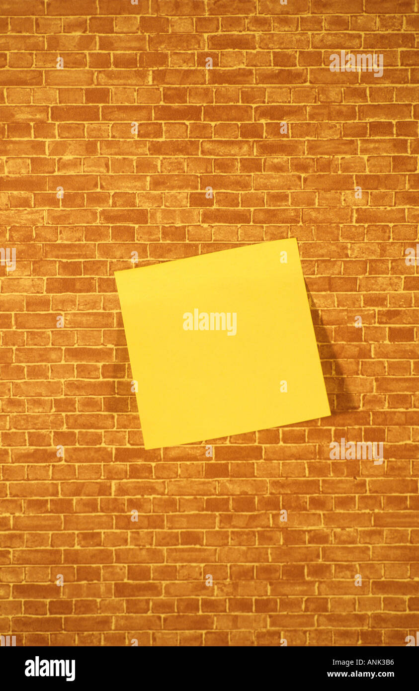 Postit on wall Stock Photo - Alamy