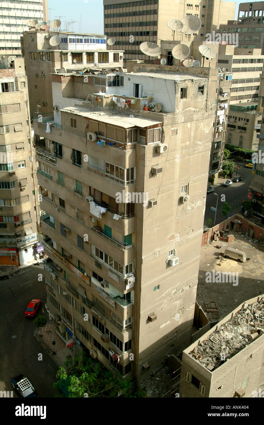 Cairo apartment block Stock Photo - Alamy