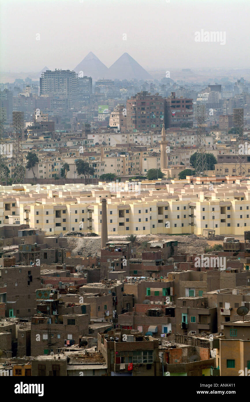 View cairo pyramids from citadel hi-res stock photography and images ...