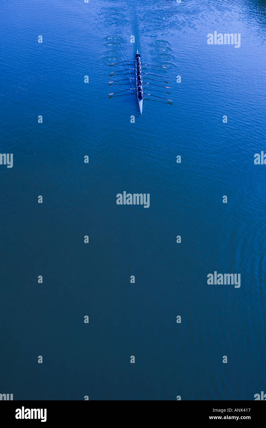 Rowing Team 1 Blue Stock Photo - Alamy